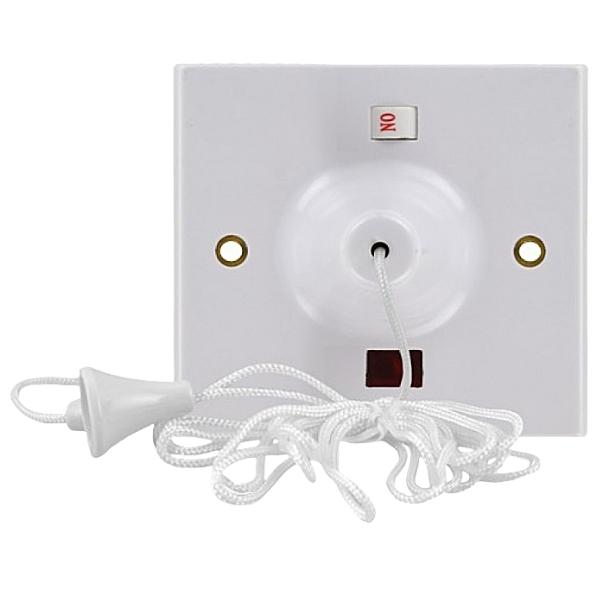 C L Jones. 45 AMP WHITE PULL CORD CEILING SWITCH