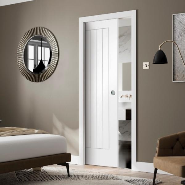 C L Jones. WHITE PRIMED SUFFOLK DOOR 2'6"X 6'6" 1981X762X35MM (30")