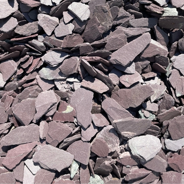 C L Jones. BULK BAG OF DECORATIVE PLUM SLATE 20MM